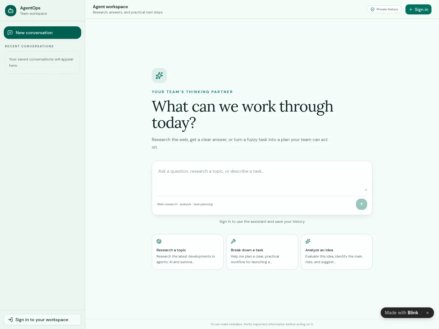 AgentOps Dashboard