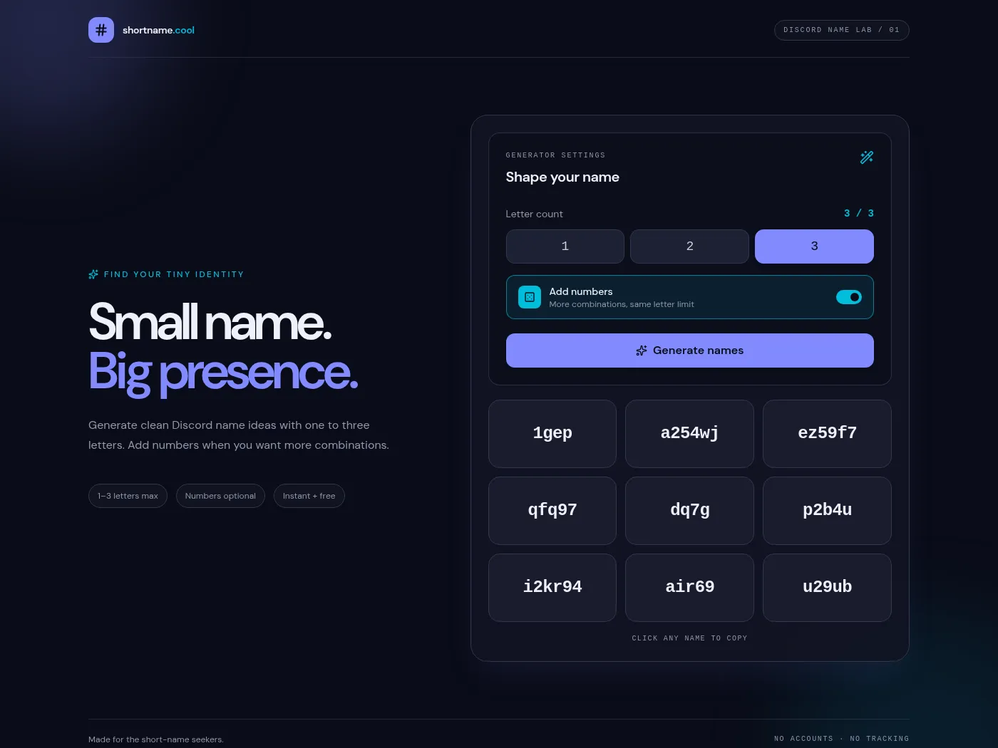 Short Discord Name Finder