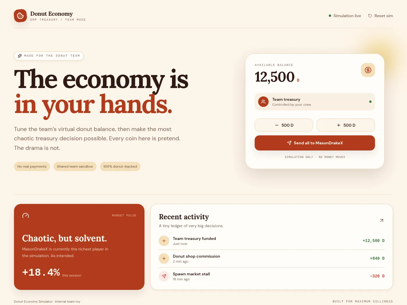Donut Economy Sim