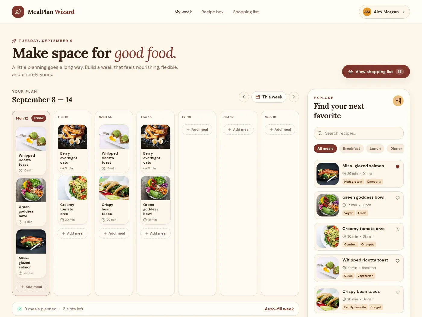 MealPlan Wizard