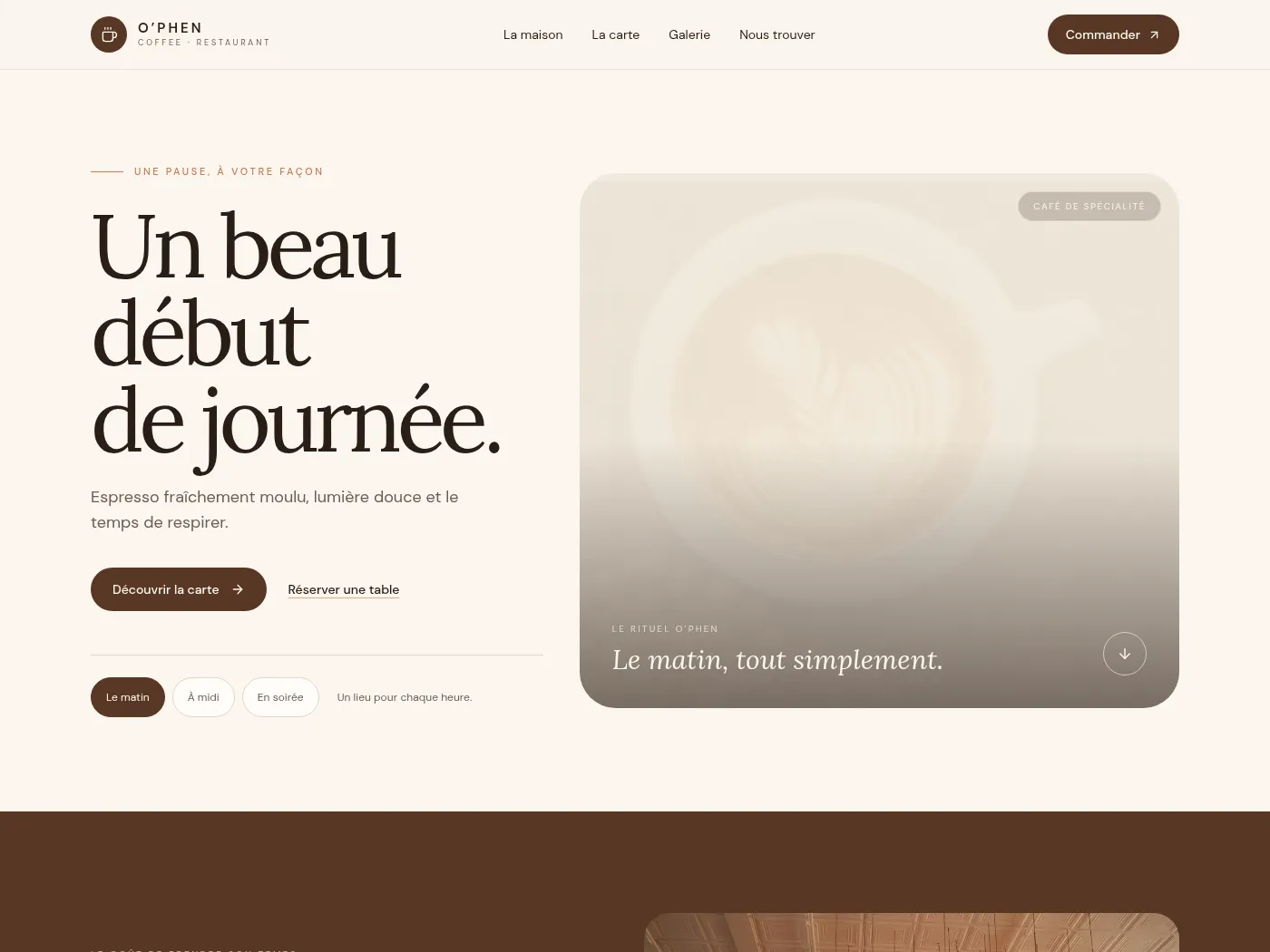 O’PHEN Coffee Web Suite