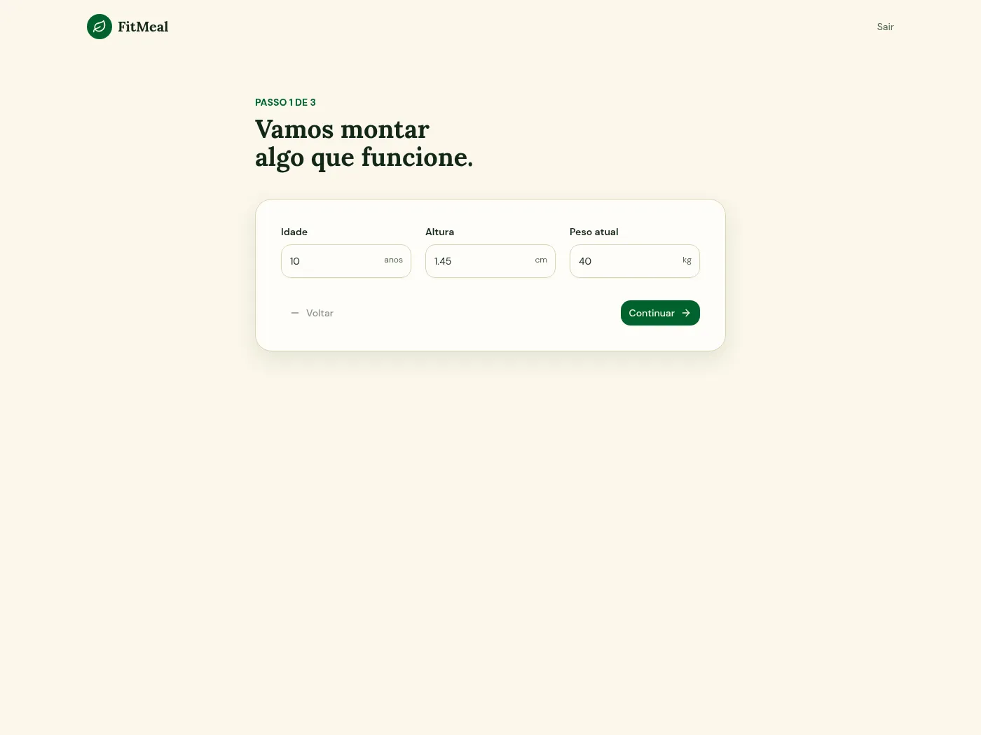 FitMeal Planner