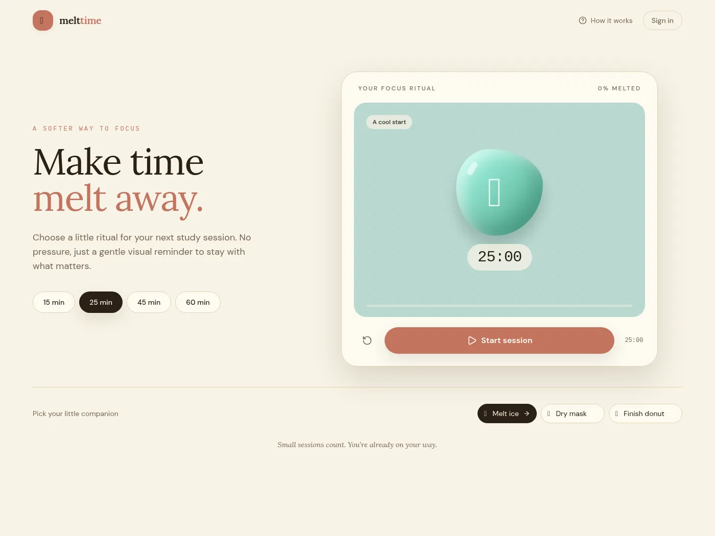 MeltTime Study Timer