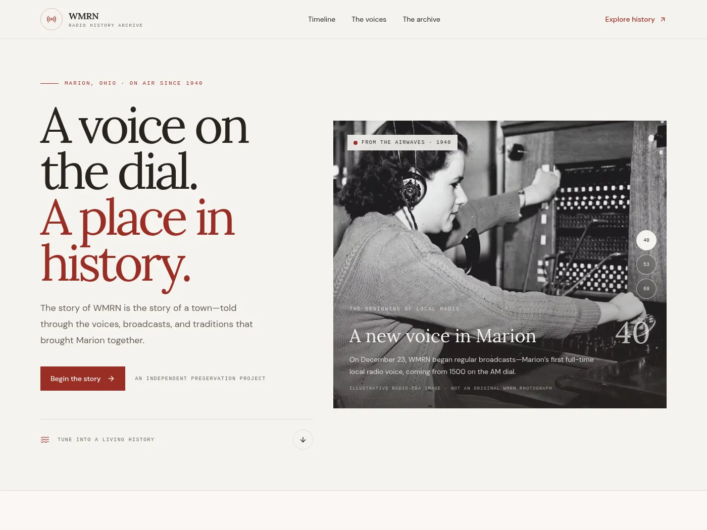 WMRN History Website
