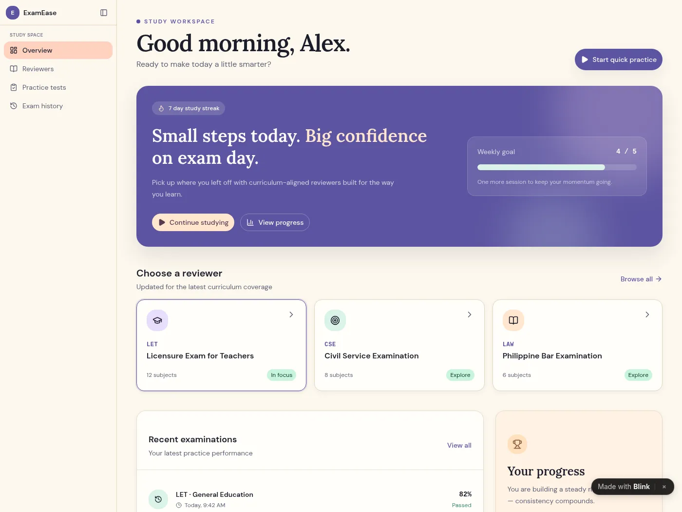 ExamEase Reviewer Hub