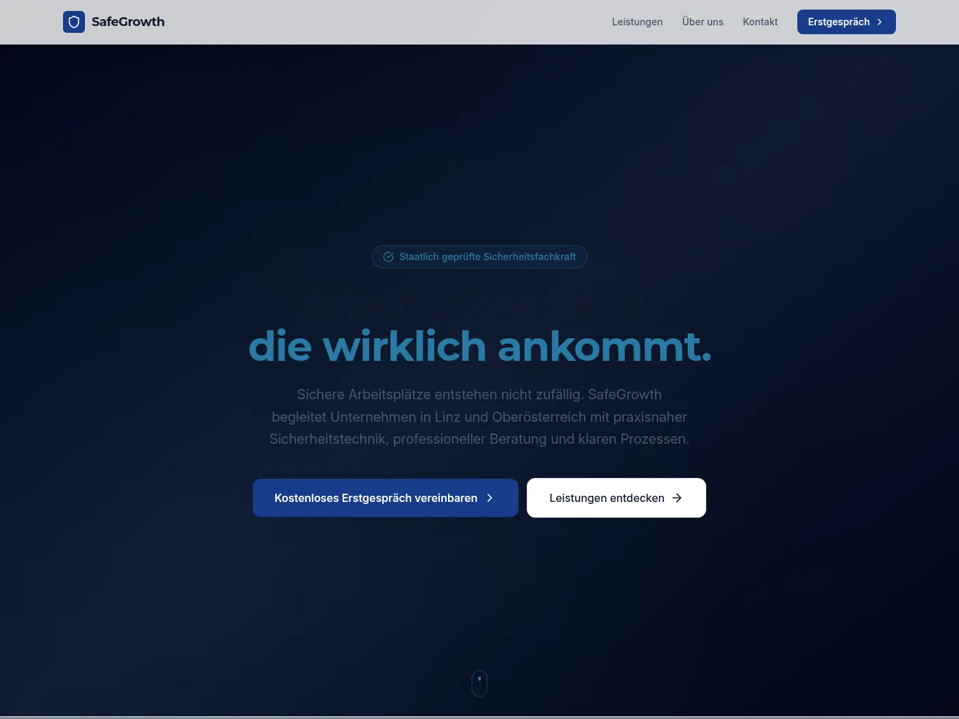 SafeGrowth Optimized Website