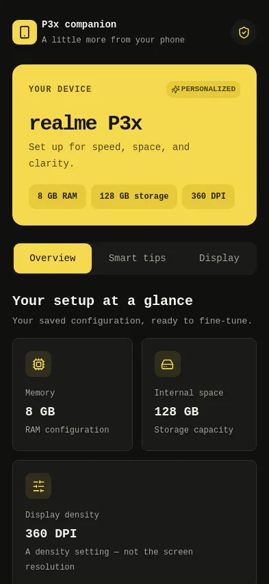 Realme P3x Companion