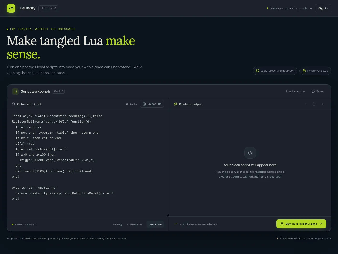 LuaClarity Deobfuscator
