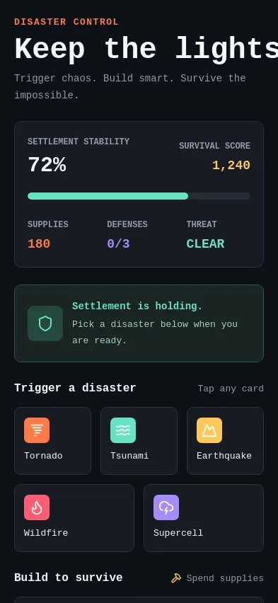 Disaster Clicker