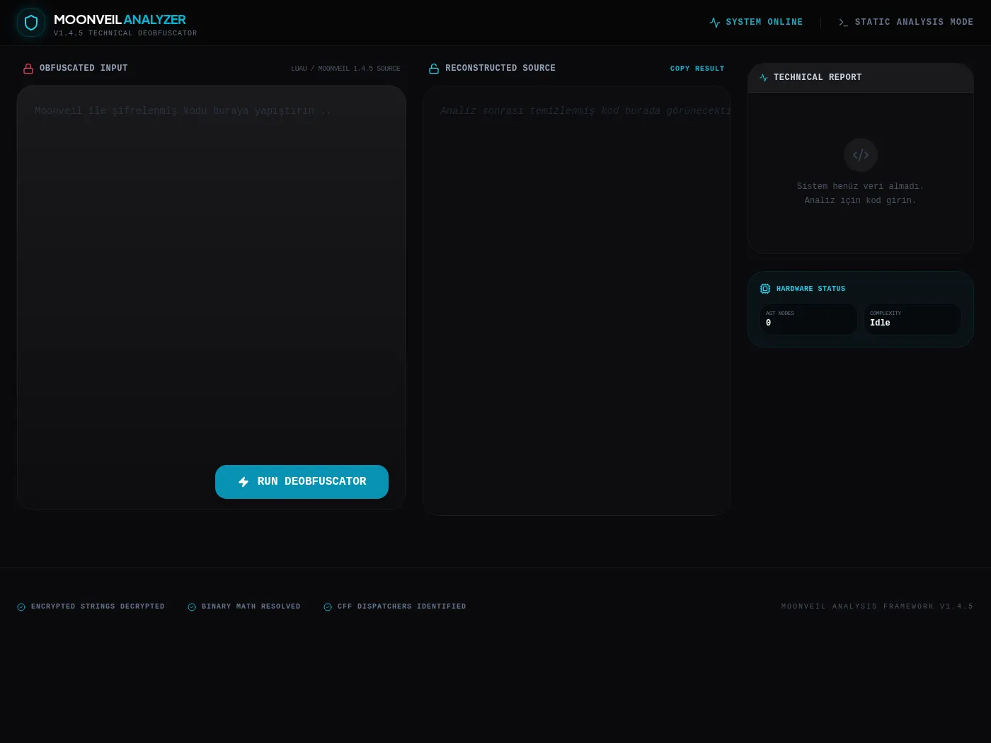 Moonveil Obfuscation Analyzer