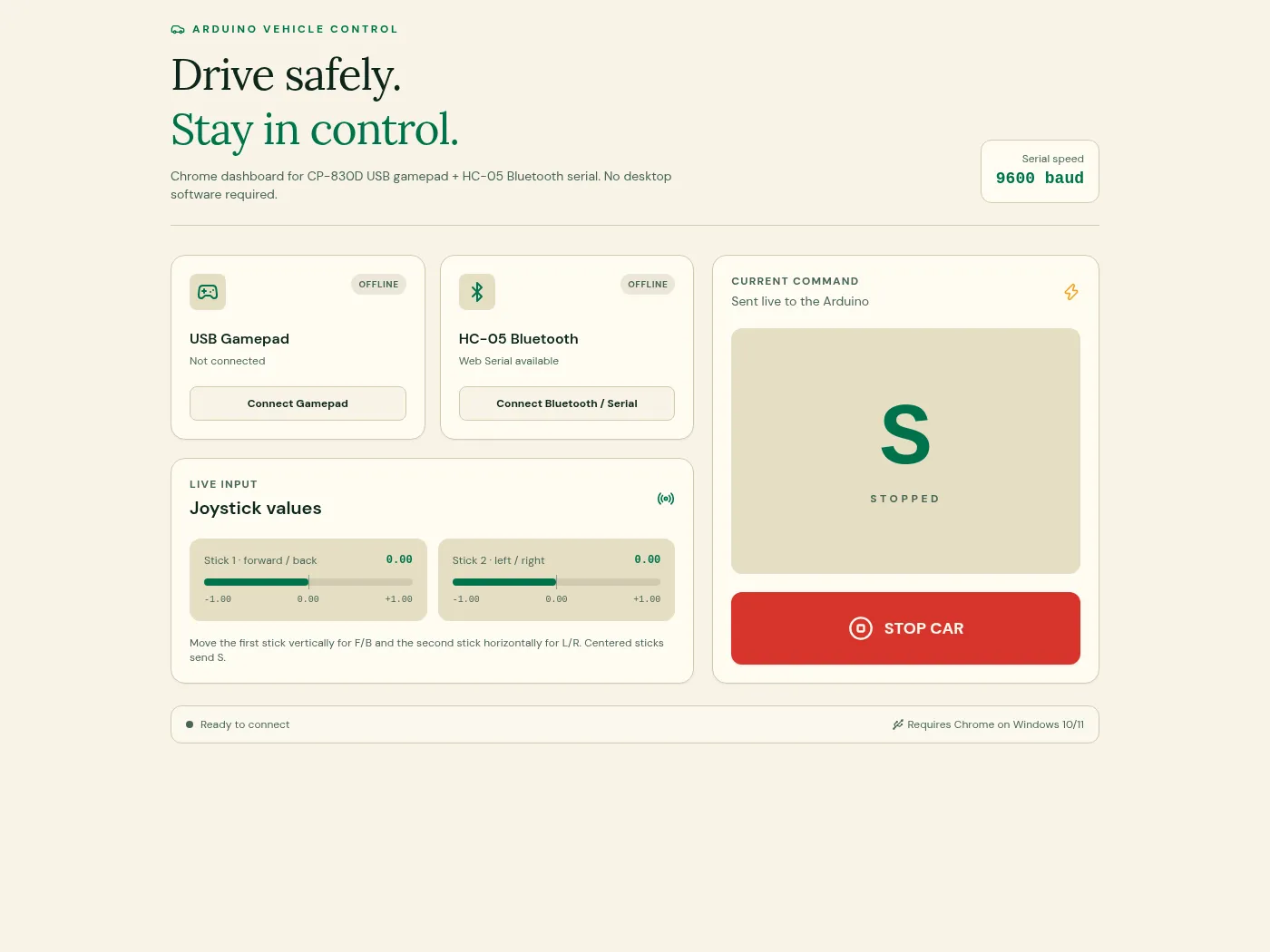 Arduino Car Controller Web