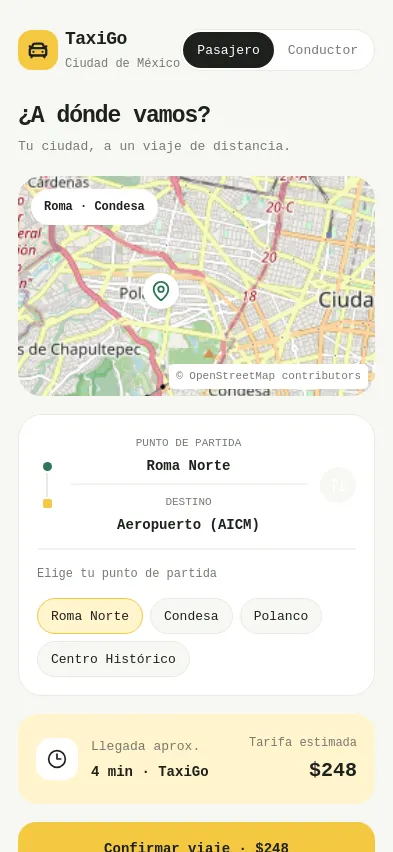 TaxiGo Ride App