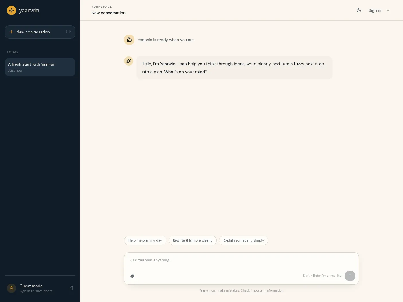 Yaarwin AI Bot