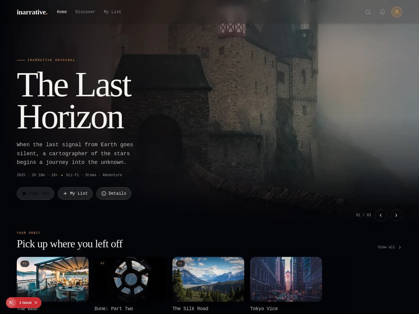Inarrative 3D Streaming Platform