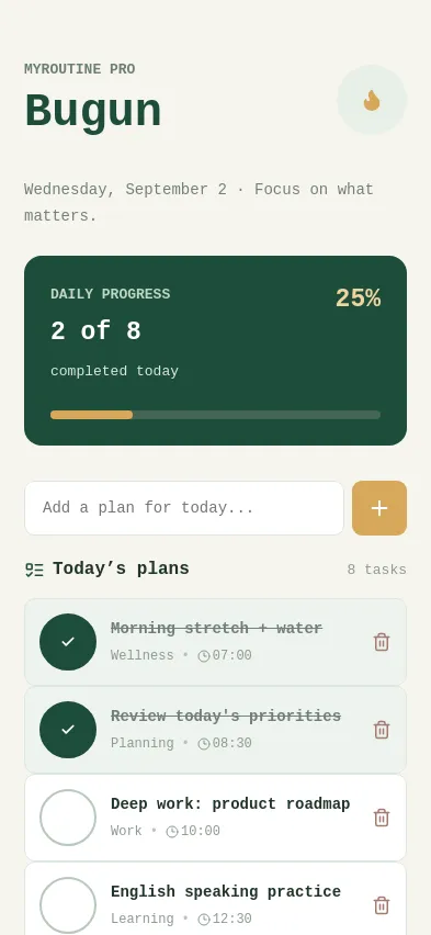 MyRoutine Pro