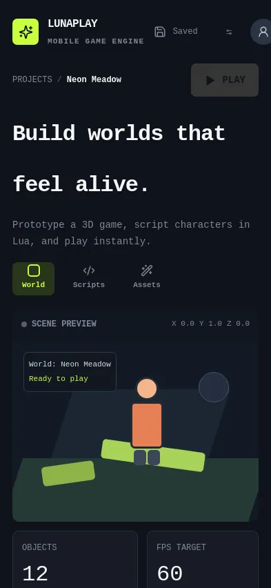 LunaPlay 3D Engine