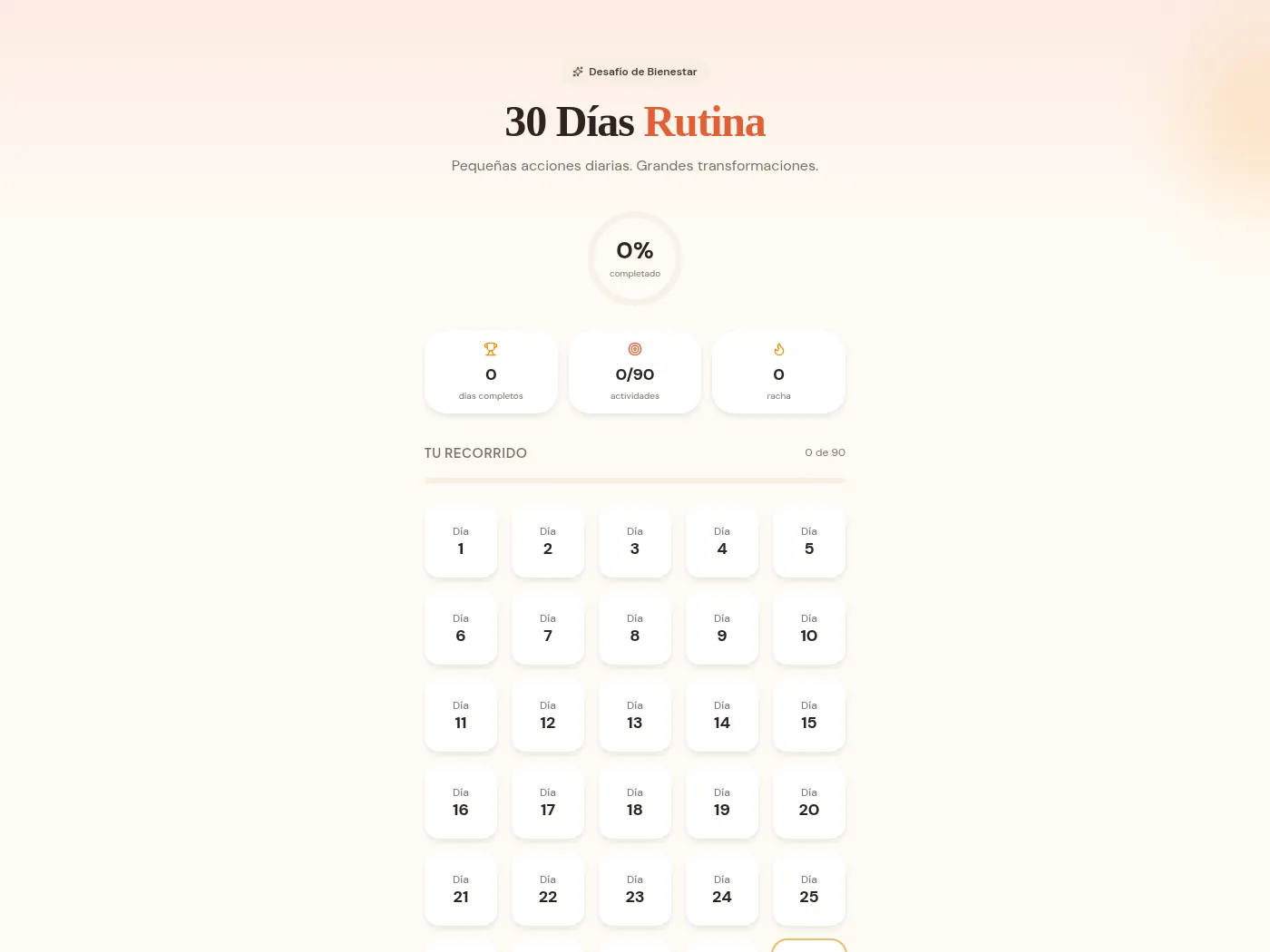 30 Días Rutina
