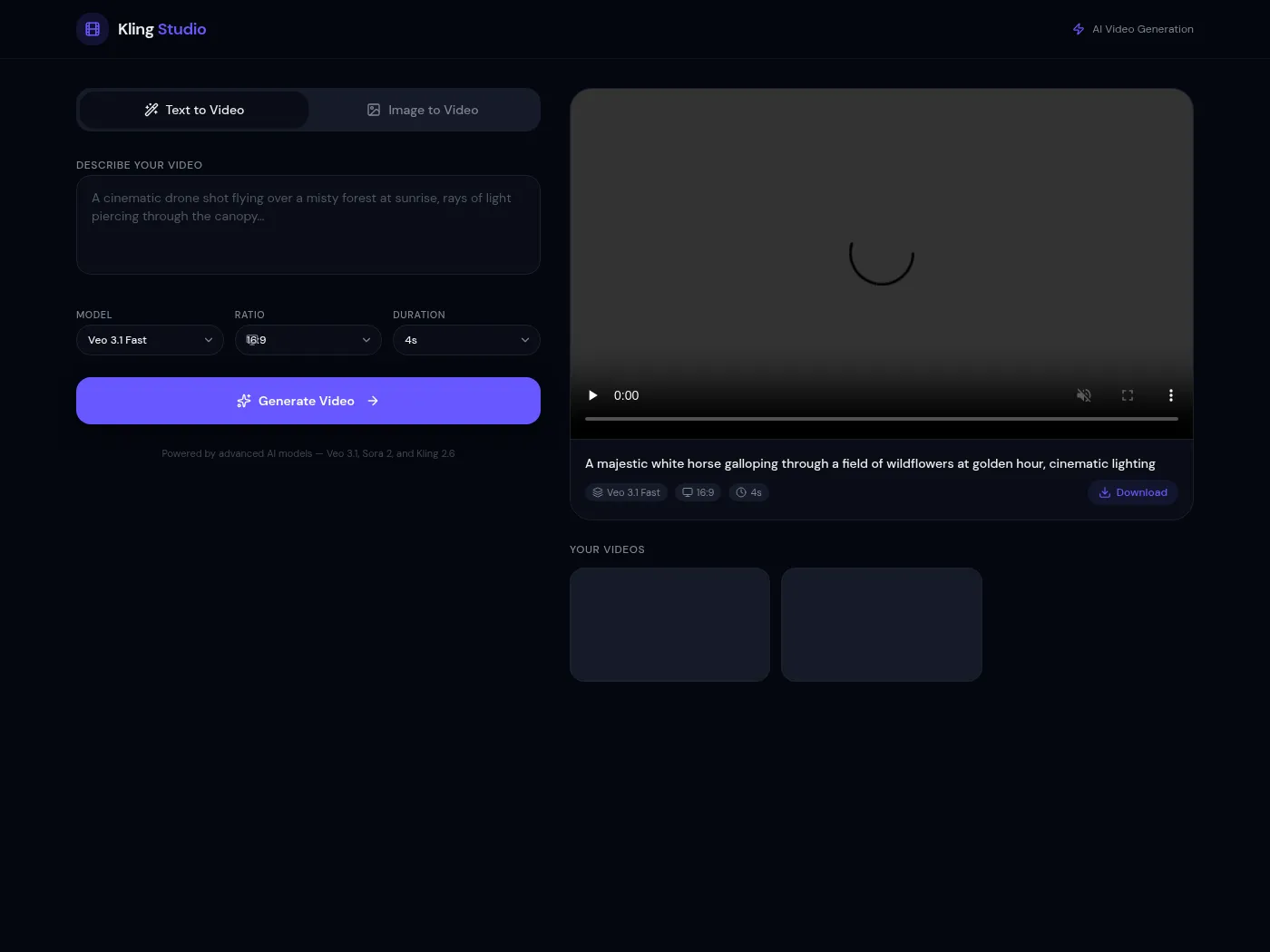 Kling Video AI Studio