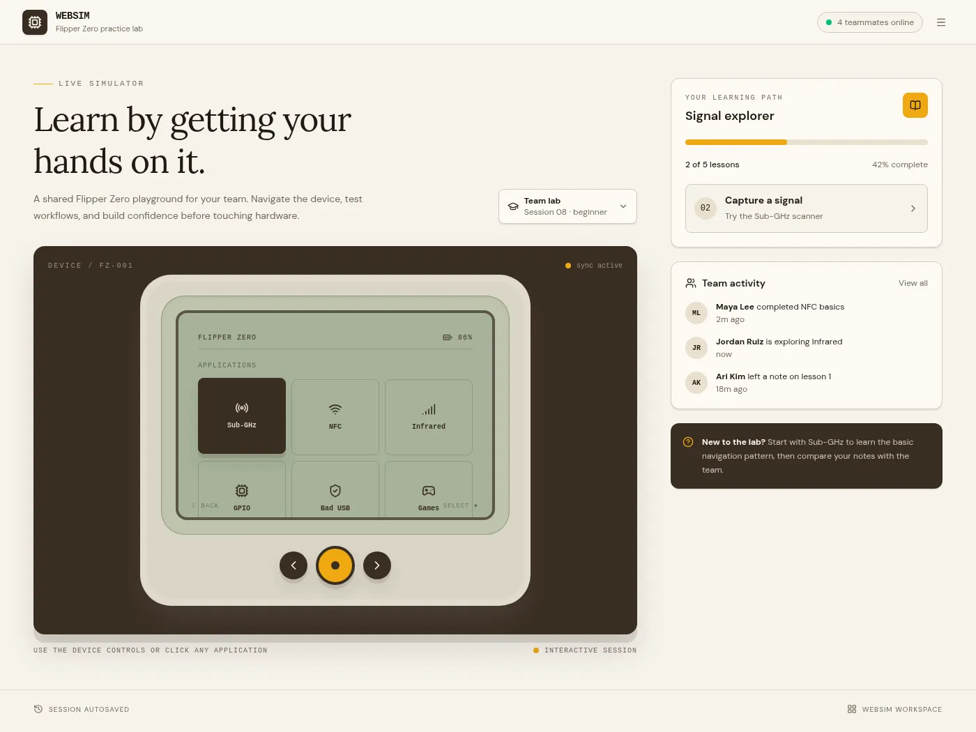 Flipper Zero WebSim