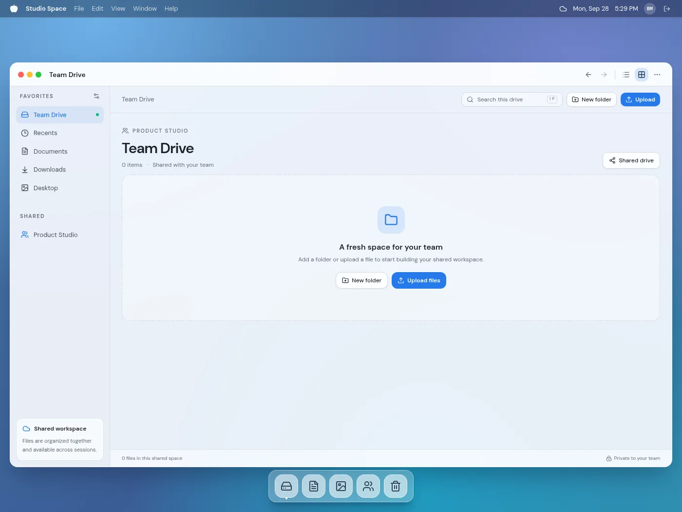 MacOS Team Workspace