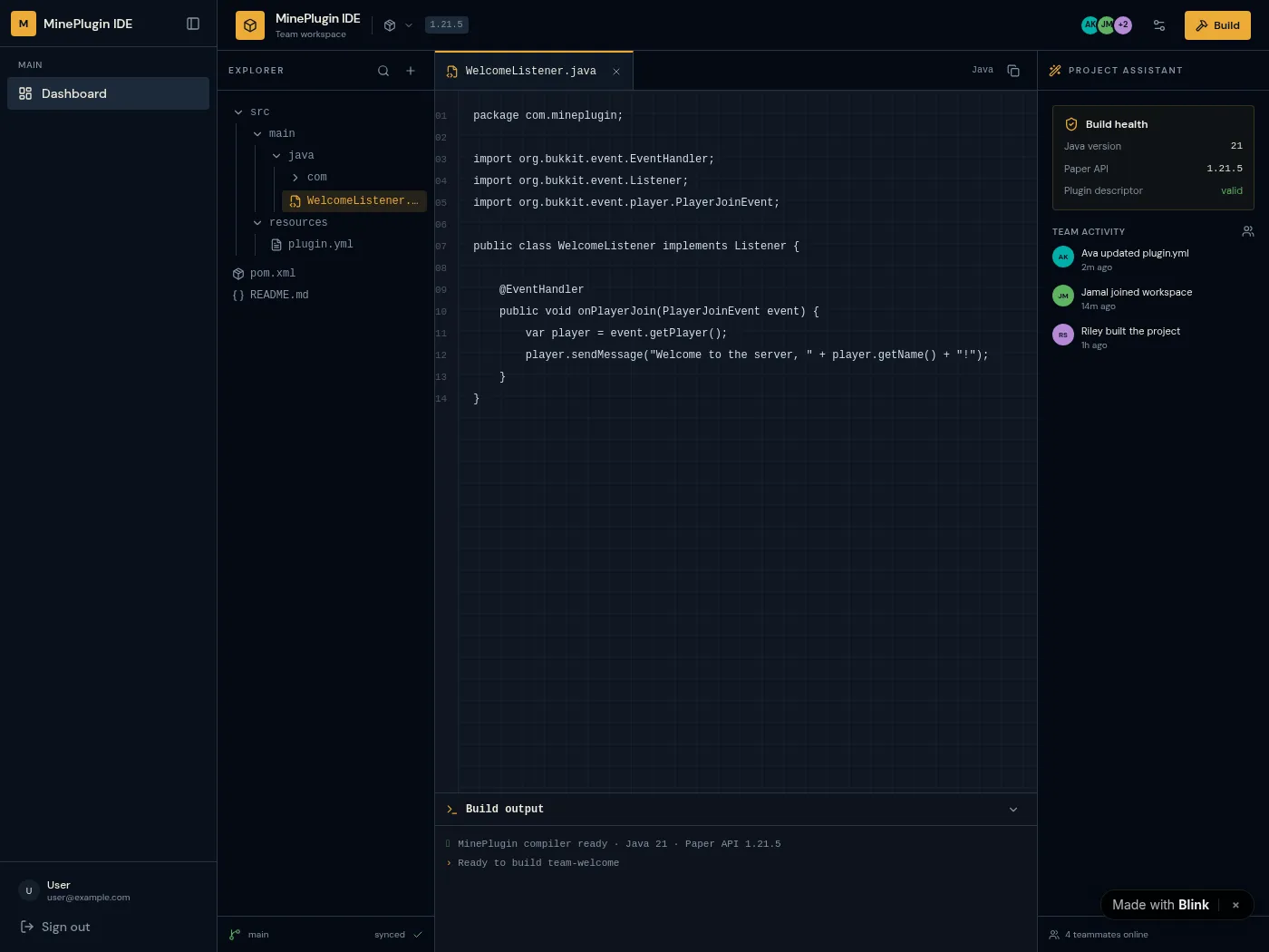 MinePlugin IDE