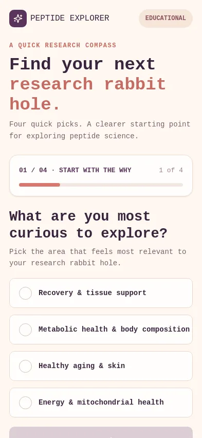 Peptide Quiz Explorer