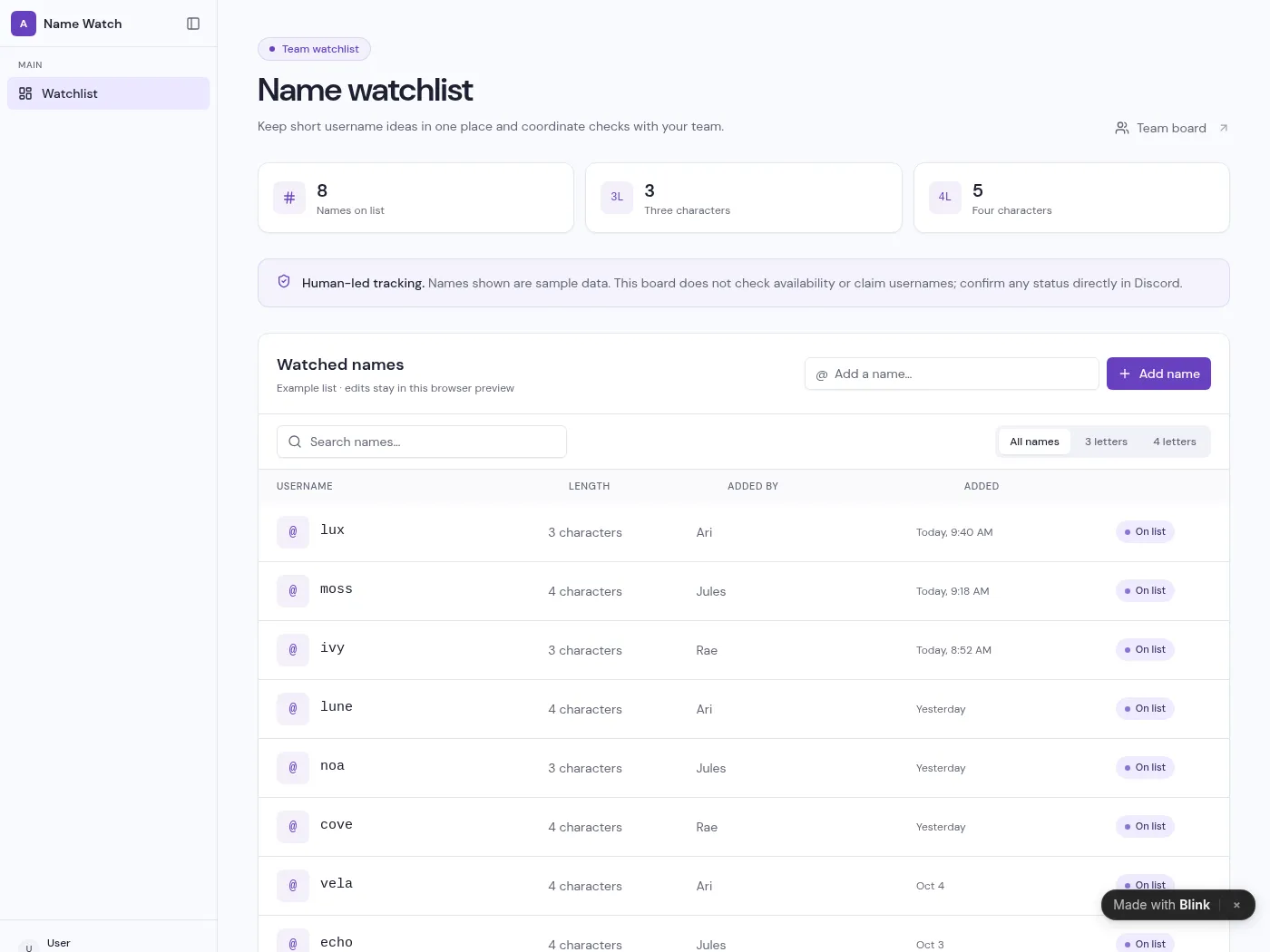 Discord Name Sniper