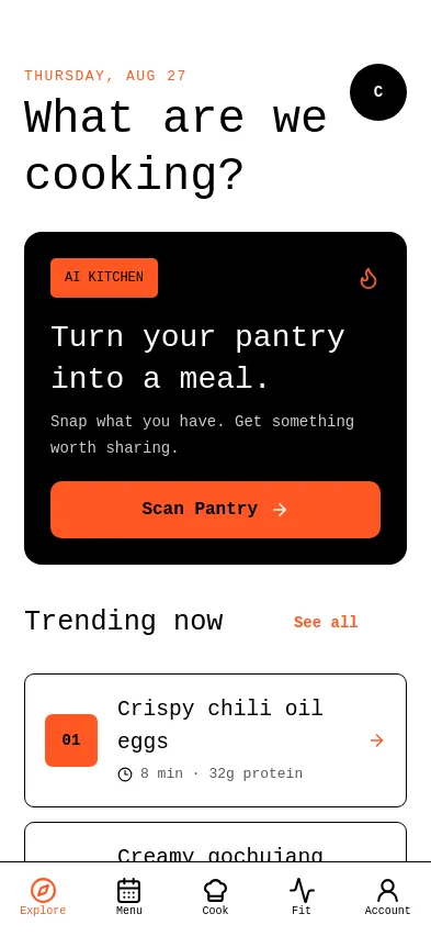 Cooked AI Kitchen App