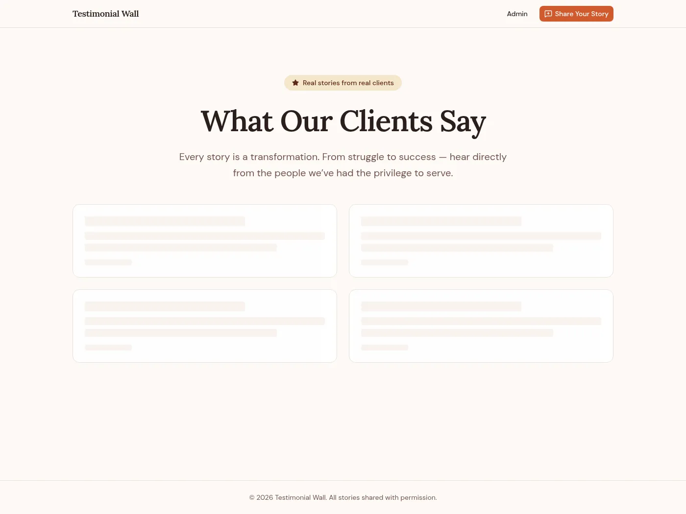AI Testimonial Wall