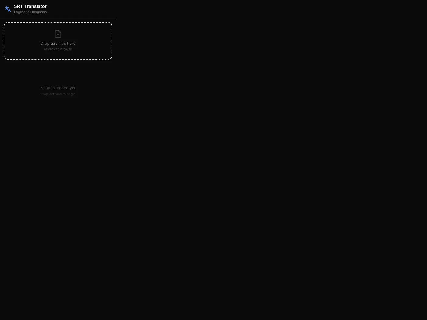 Offline AI SRT Translator