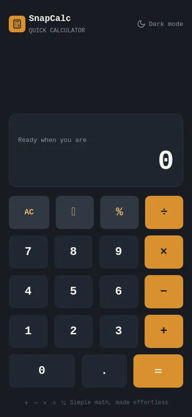 SnapCalc Mobile