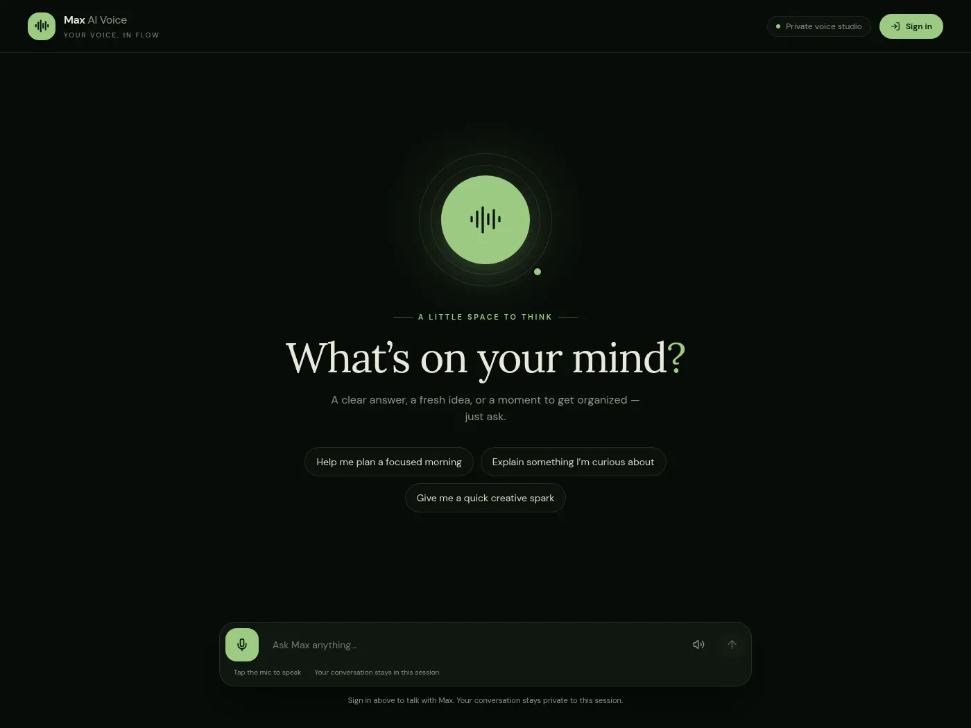 Max AI Voice