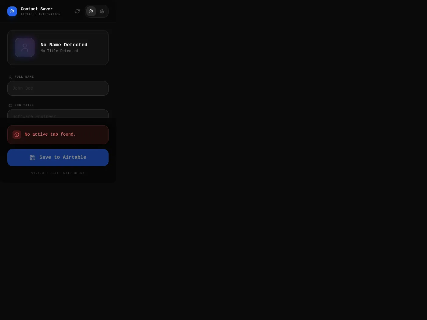 Contact Saver Chrome Extension