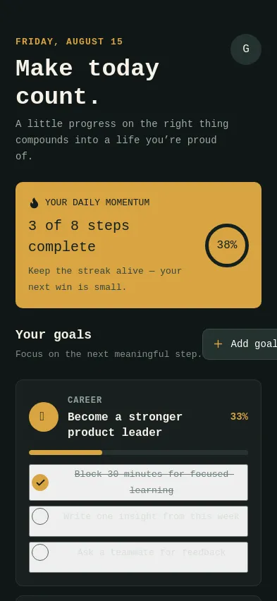 GoalBuddy Mobile App