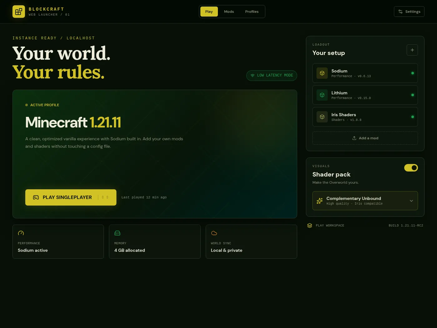 BlockCraft Web Launcher