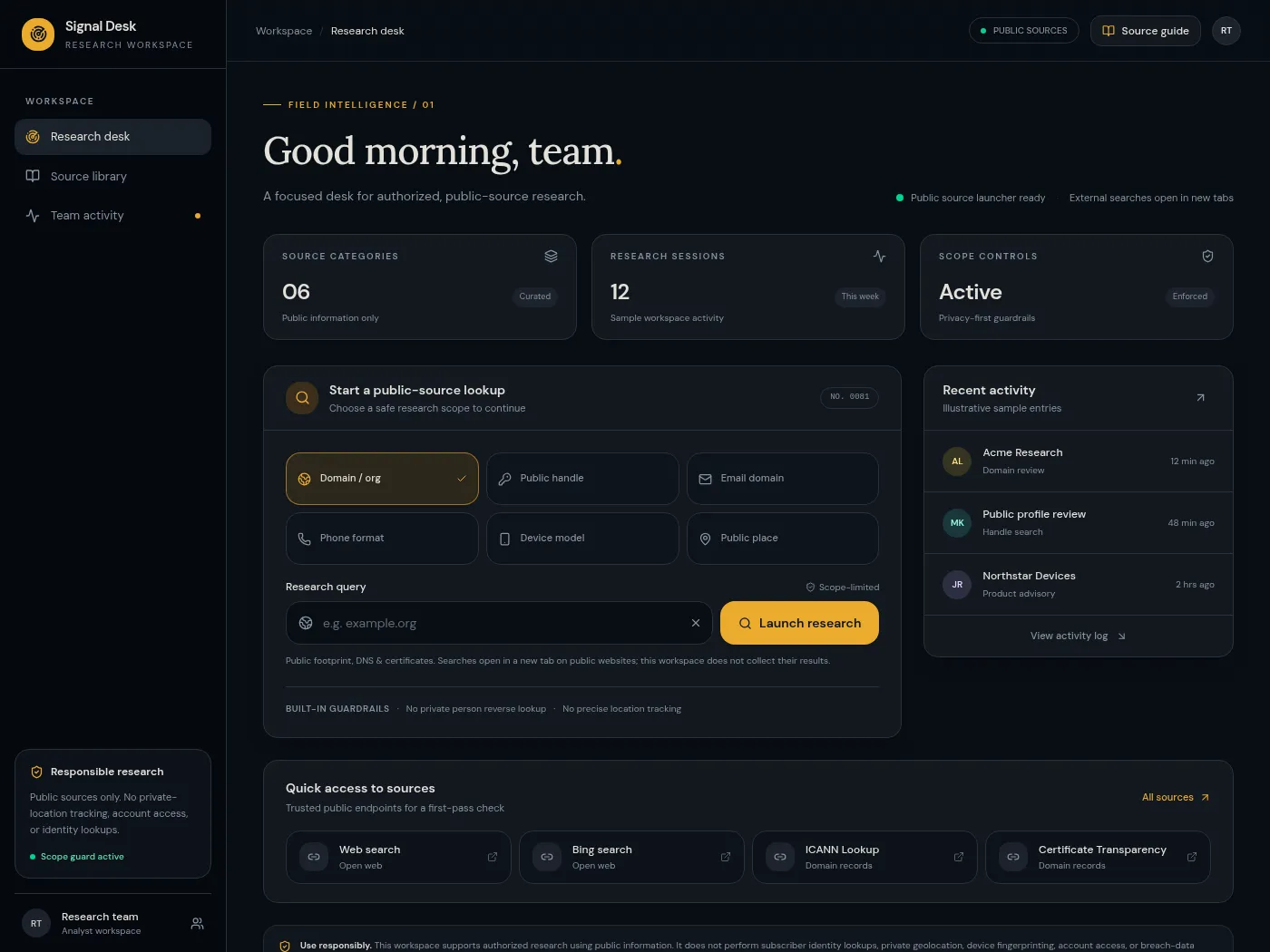 OSINT Pro Dashboard