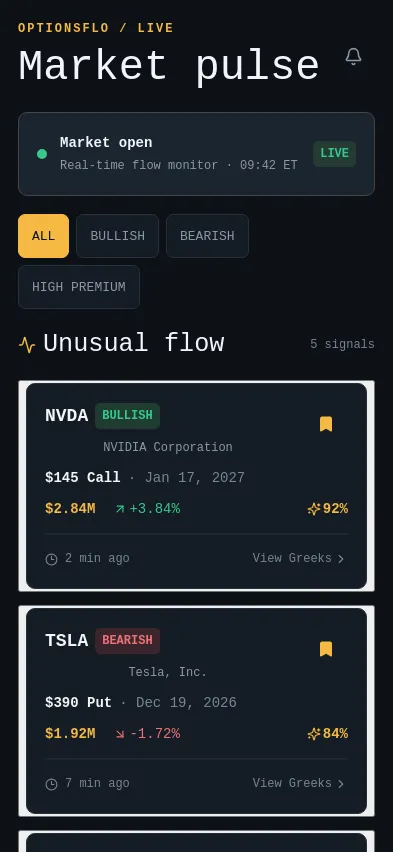 OptionsFlow Mobile
