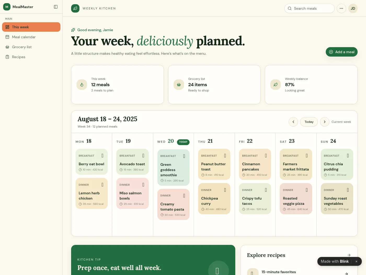 MealMaster Planner