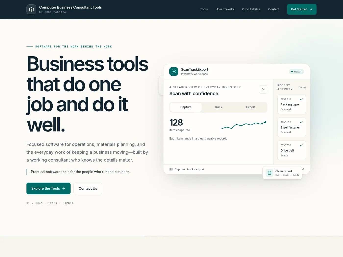 Consultant Tools Landing