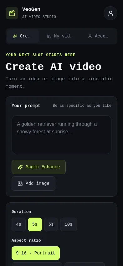 VeoGen AI Studio