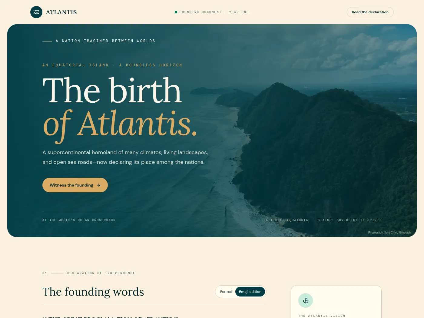 Atlantis Nation Genesis