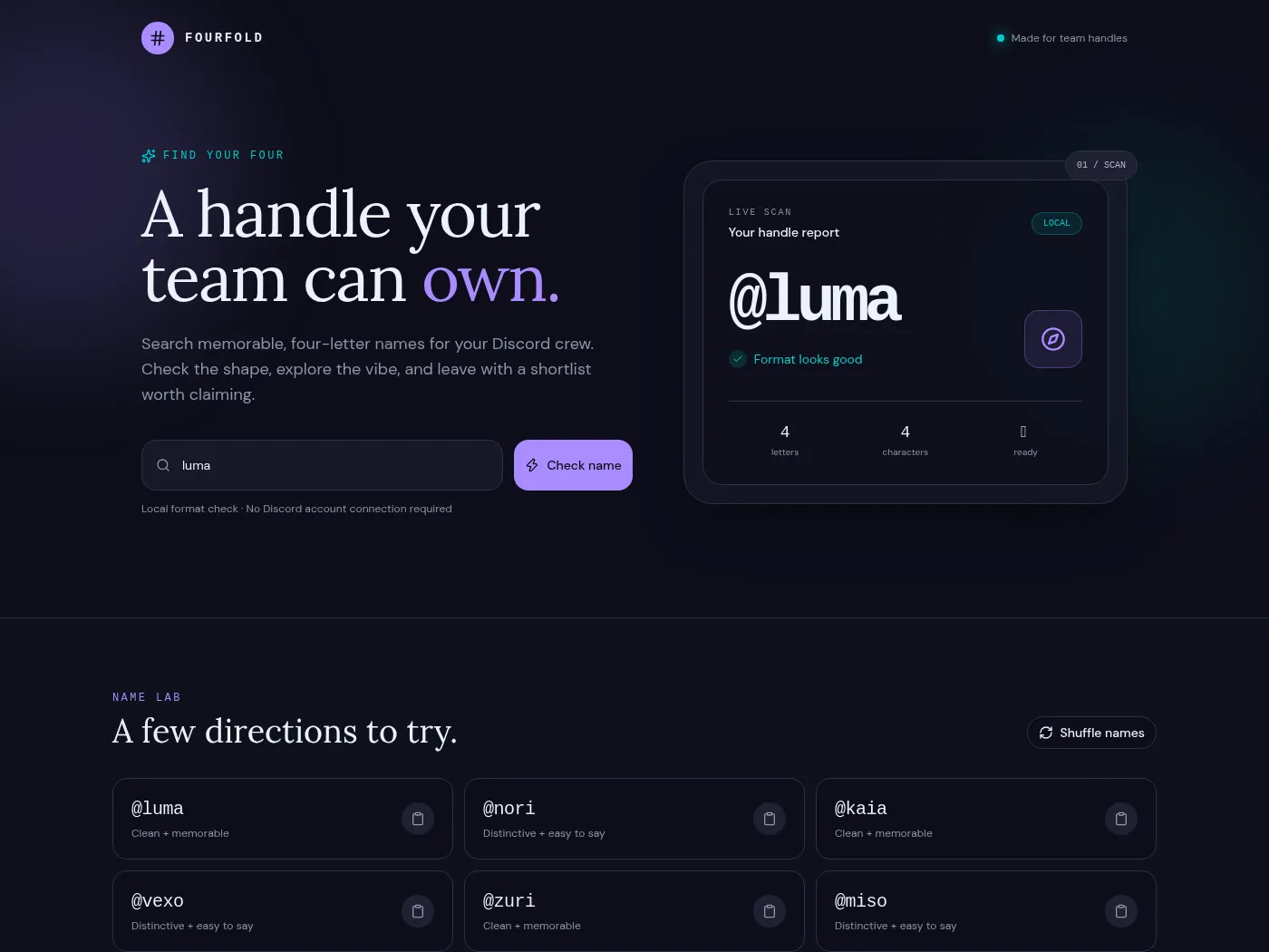 Discord Name Finder