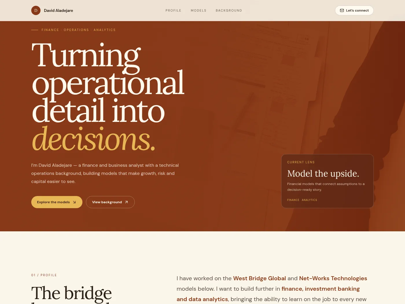 Finance Portfolio Hub