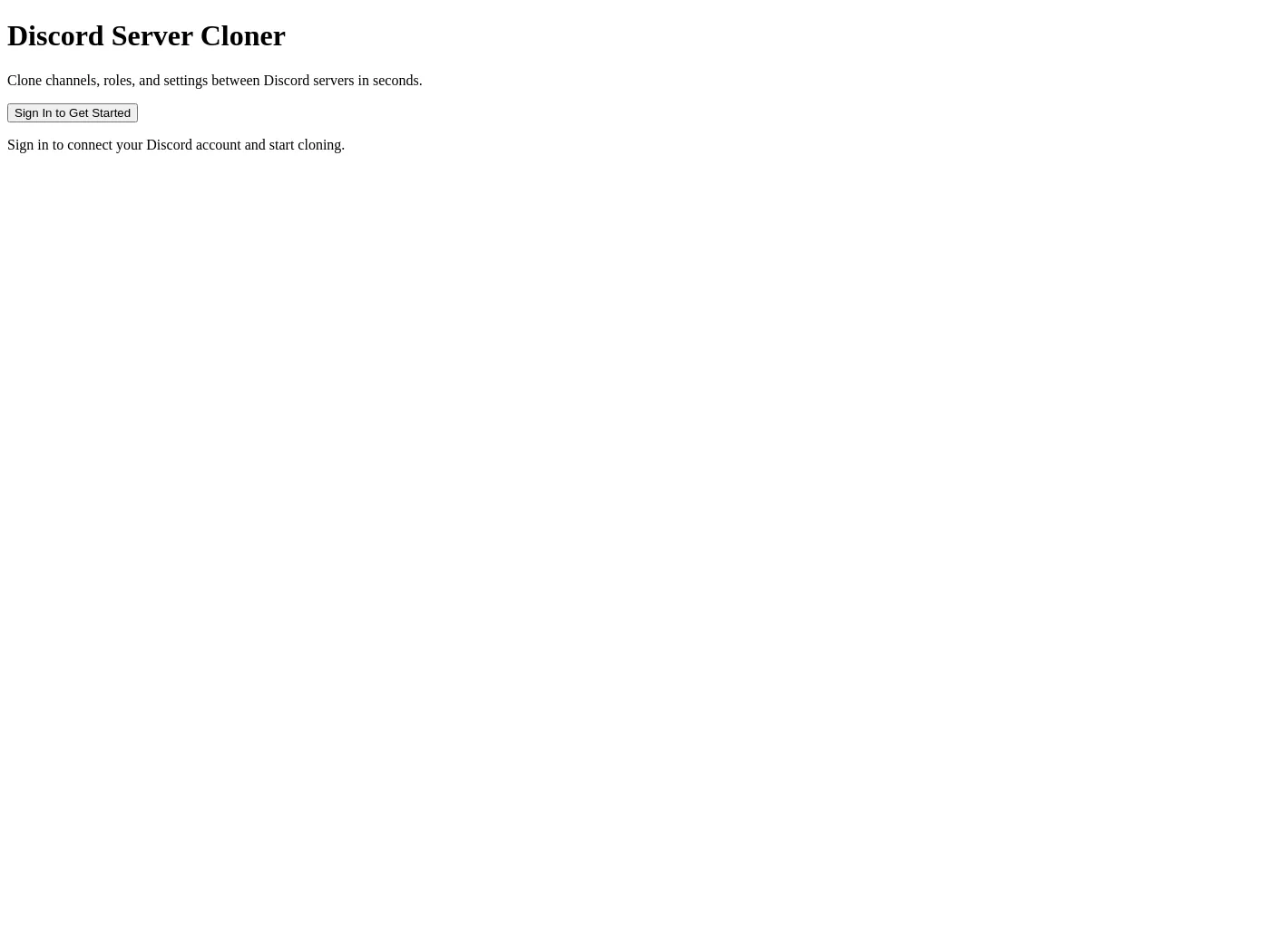 Discord Server Cloner