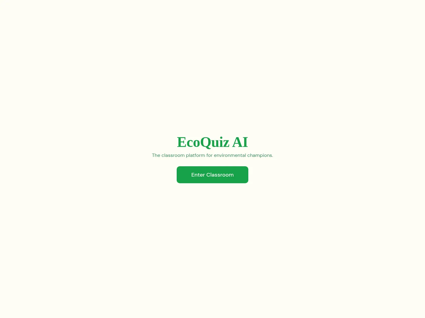 EcoQuiz AI Classroom
