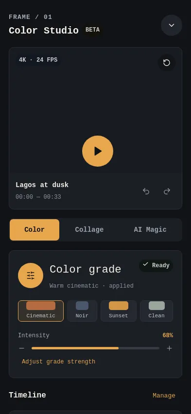 AI Video Color Studio