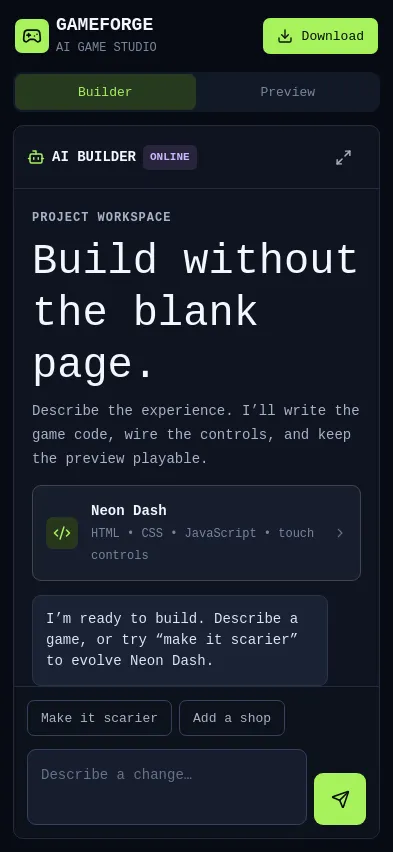 AI Game Studio Mobile