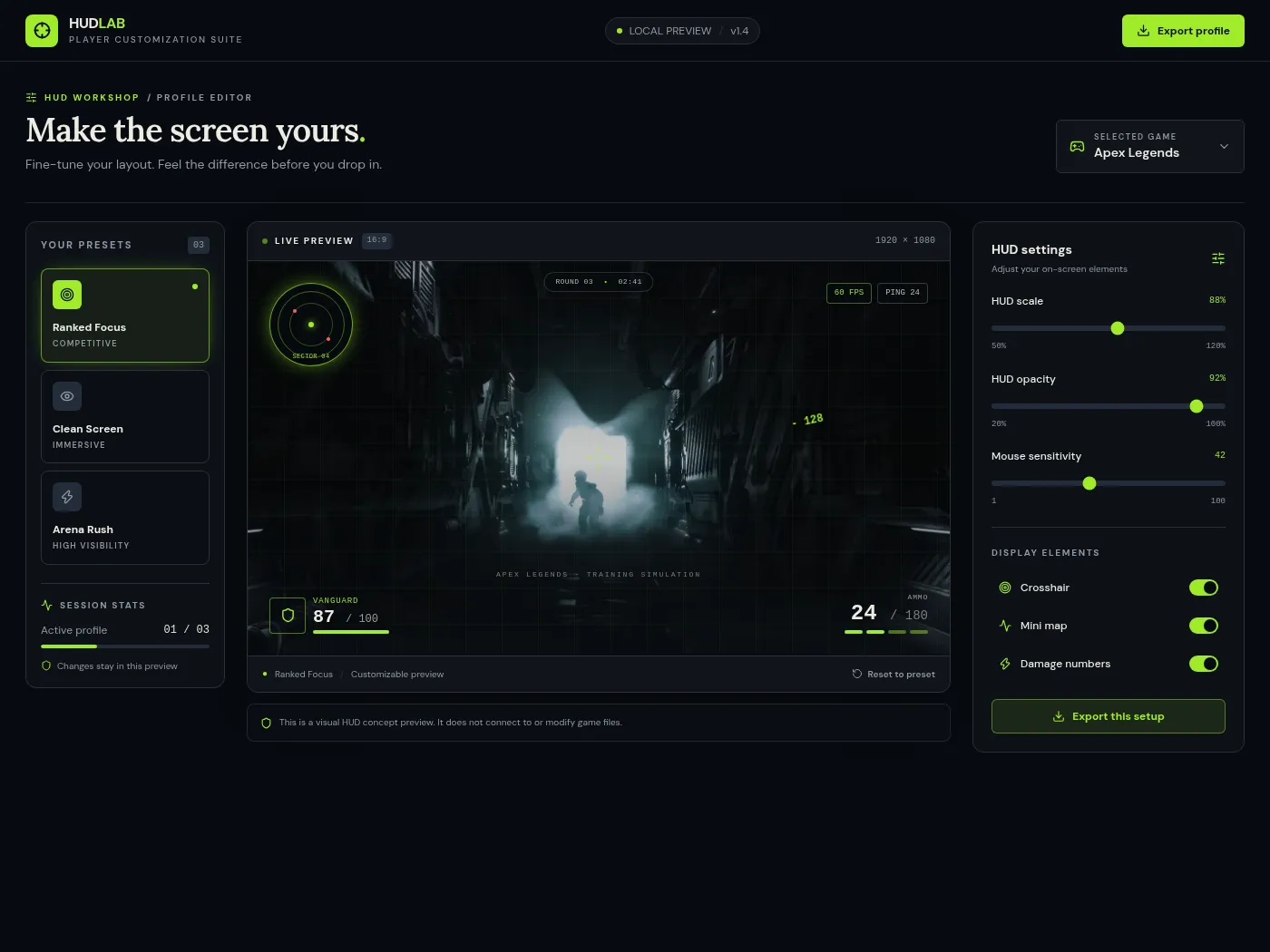 Game HUD Customizer