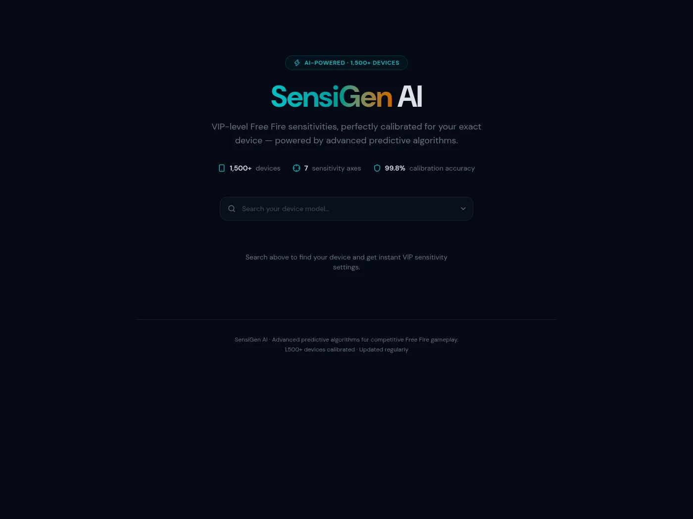 SensiGen AI for Free Fire