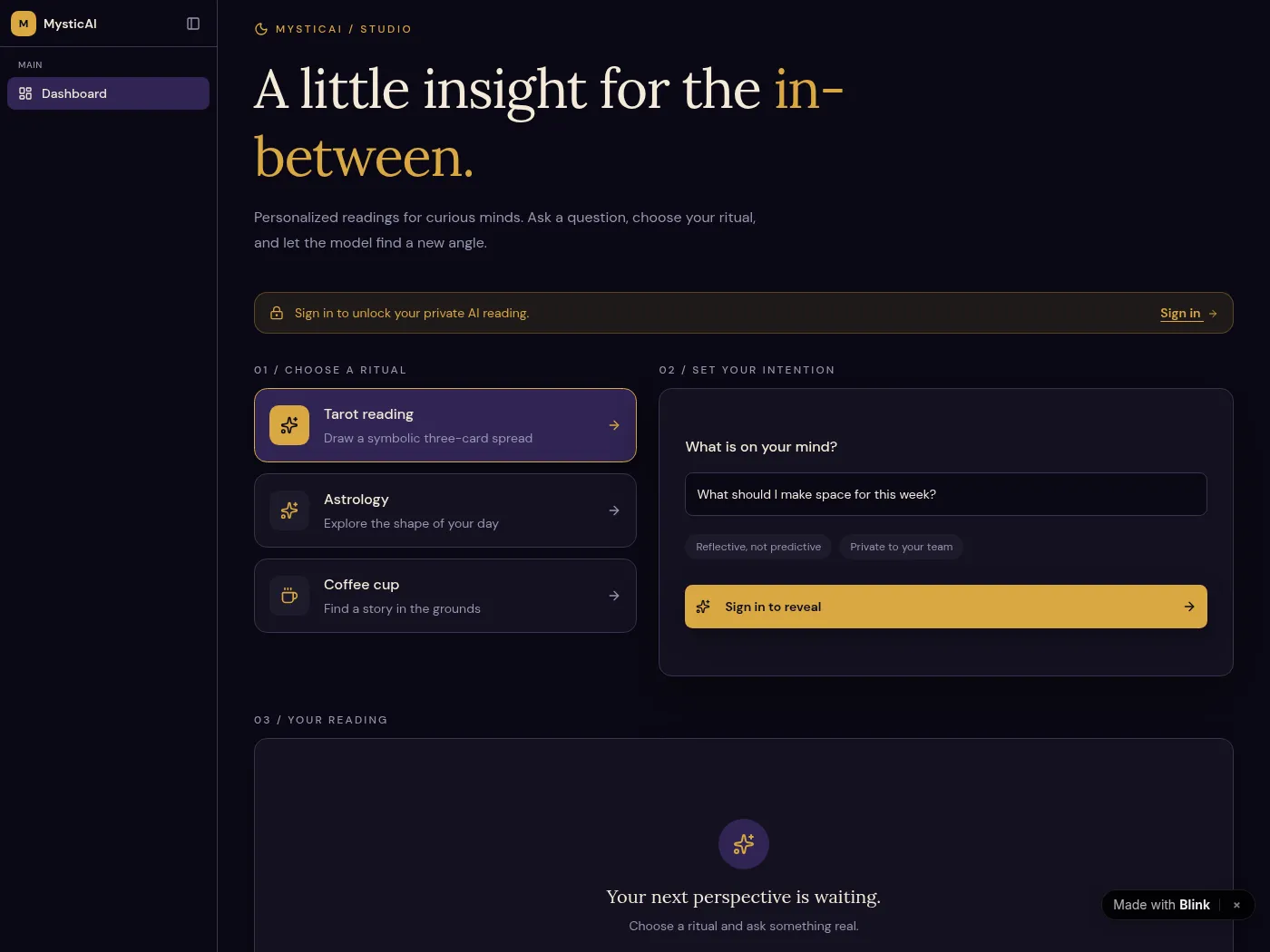 MysticAI Readings